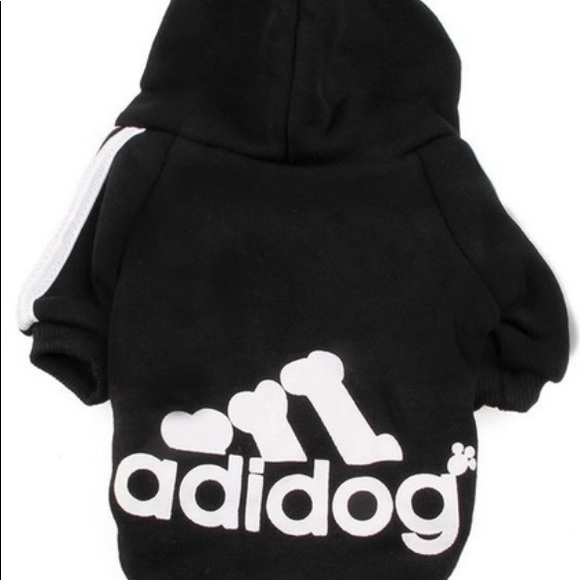 adidog | Dog | Adidog Black Logo Fleece Hoodie | Poshmark